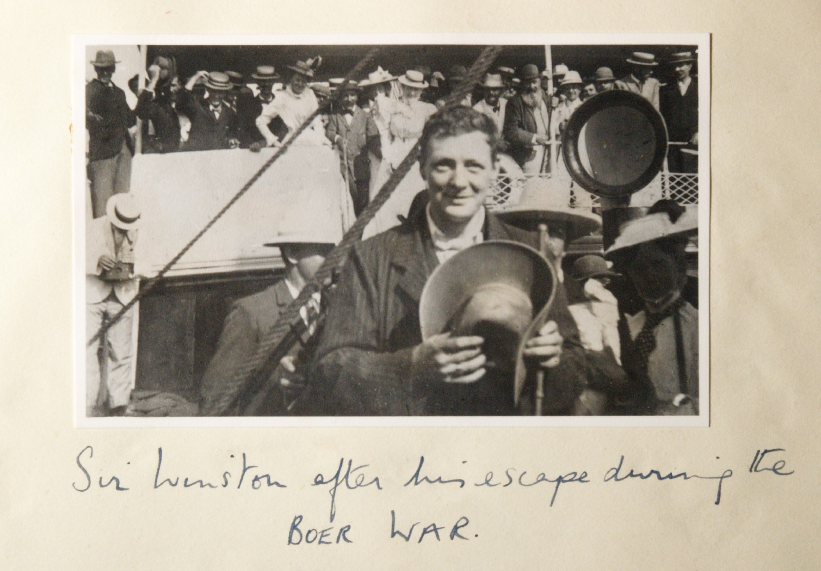 Sir Winston after his escape during the Boer War. On his arrival in ...