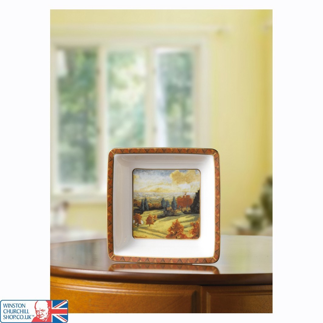 Image of View at Chartwell by Winston Churchill Square Plate (Small ...