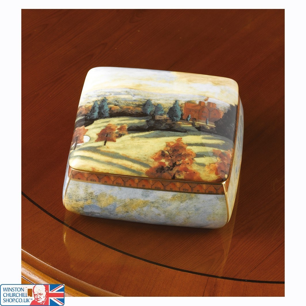 Image of View at Chartwell by Winston Churchill Covered Box (Square ...