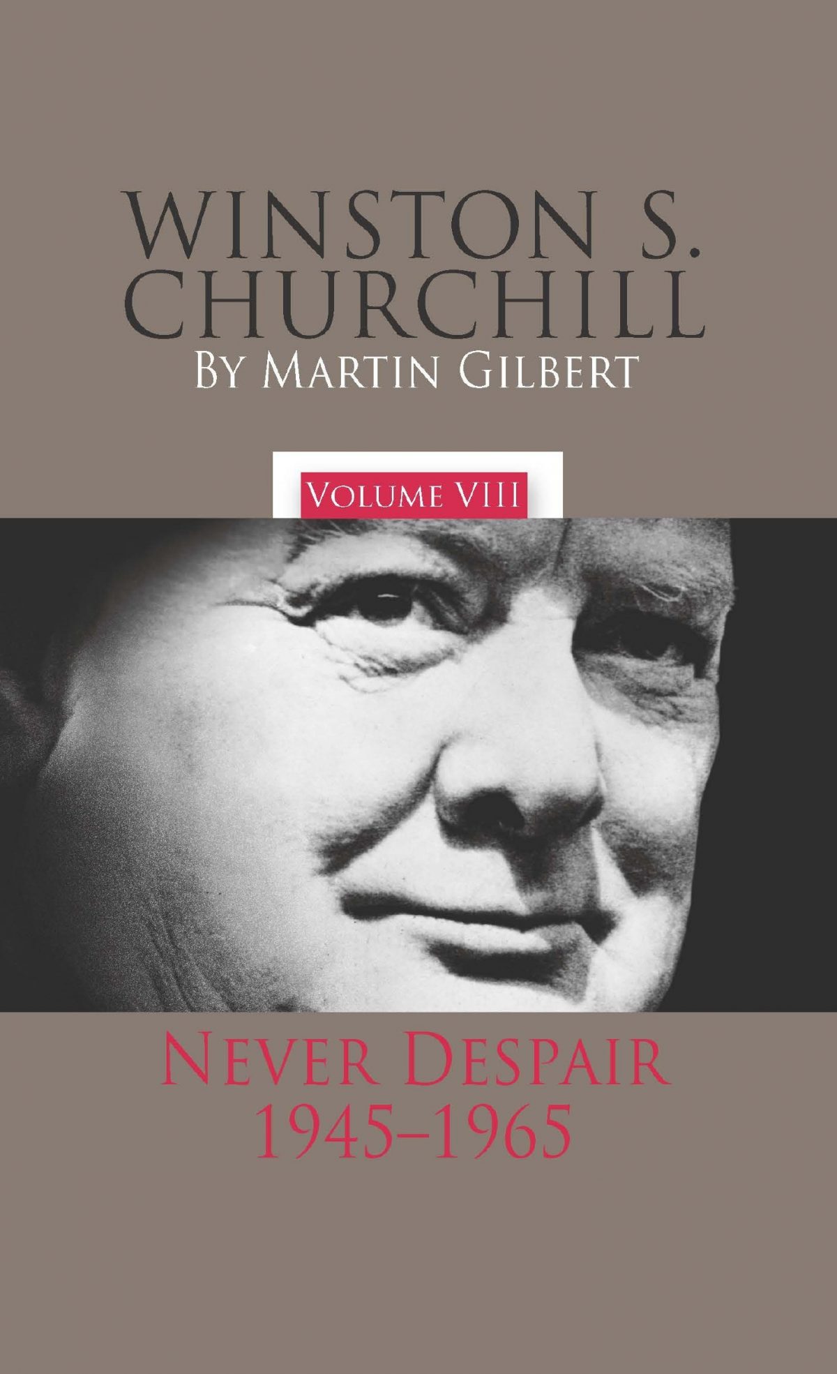 Book cover for "WINSTON S. CHURCHILL - BIOGRAPHY - VOL VIII NEVER ...