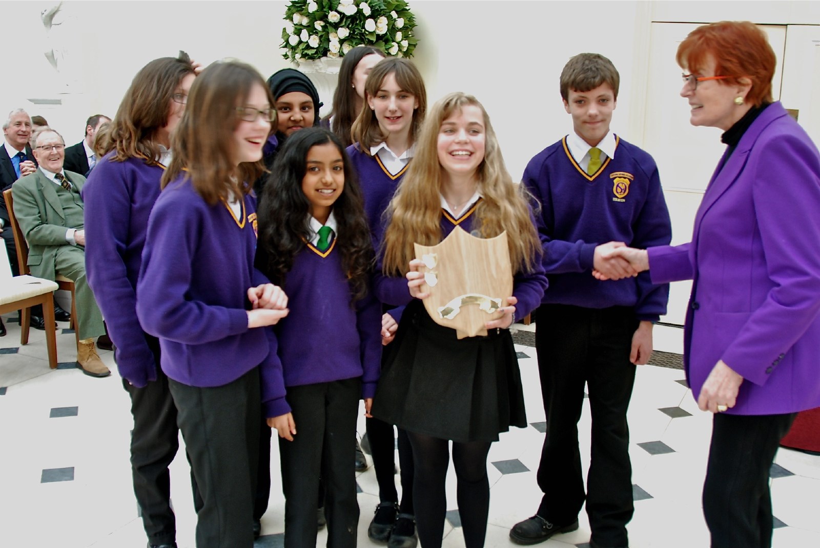Oxford Spires team with Celia Sandys - International Churchill Society